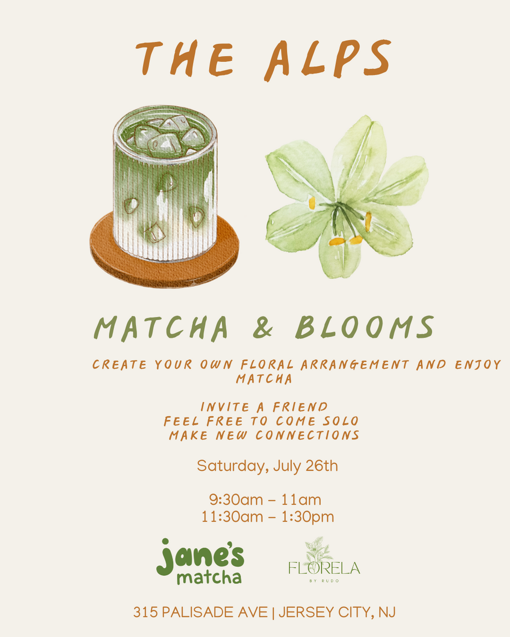 Matcha & Blooms at The ALPS – RUDO PLANTS & HOME